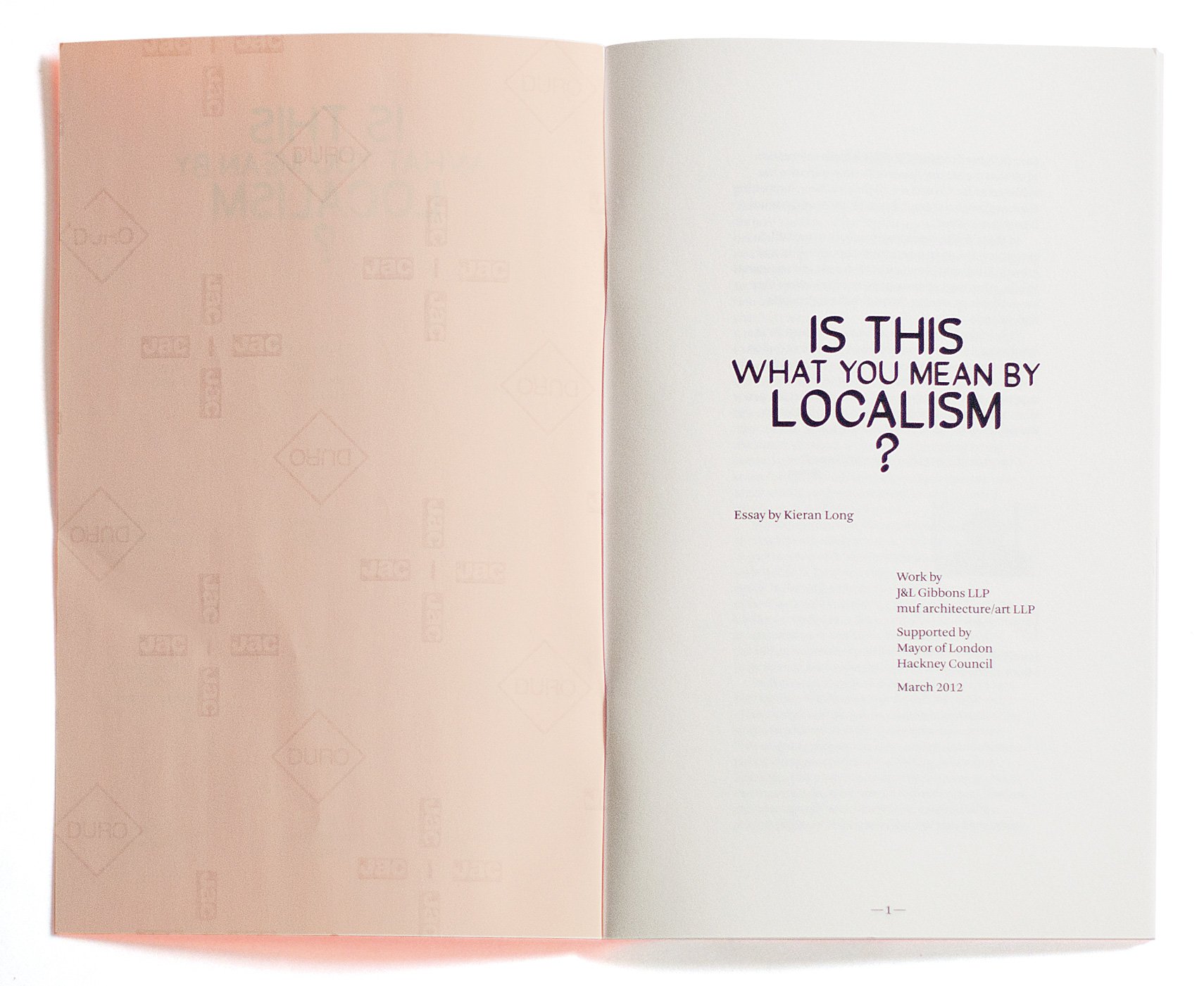 Is this what you mean by Localism? | objectif | Graphic Design | London